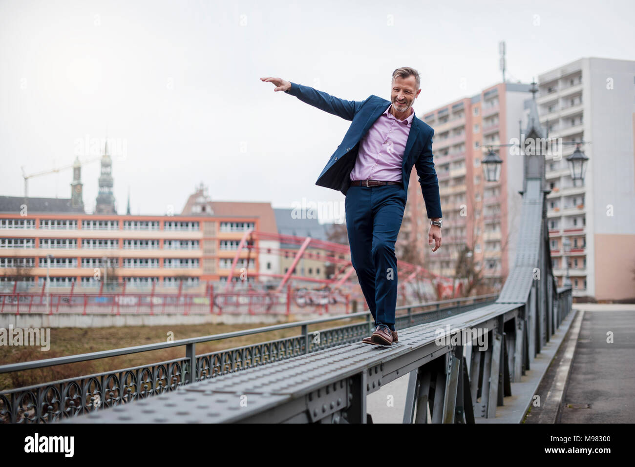 Balancing bridge railing hi-res stock photography and images - Alamy