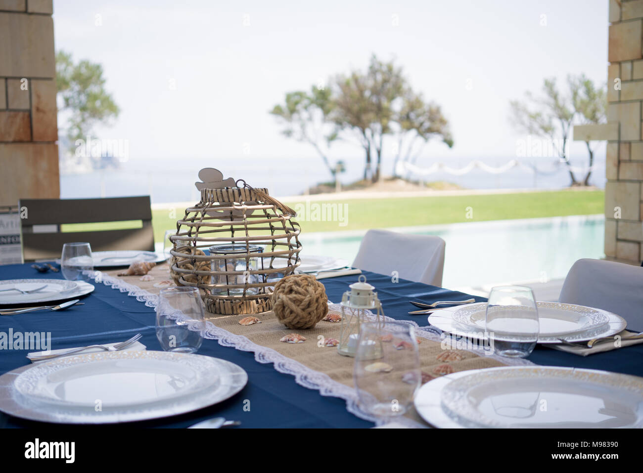 A stunning summer wedding reception Stock Photo - Alamy