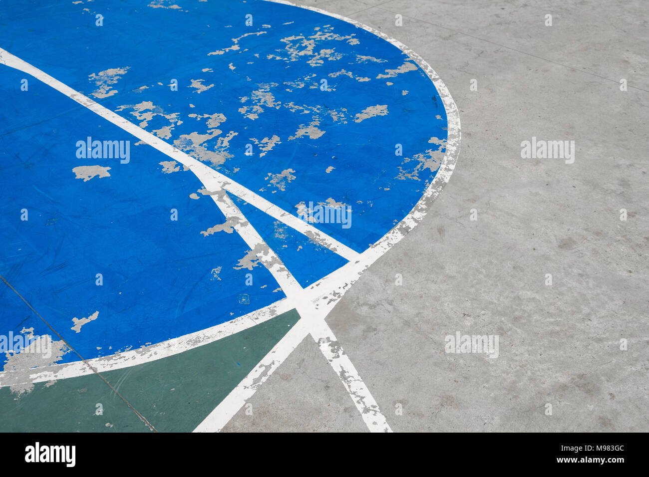 lines on concrete basketball court - sport field abstract background ...