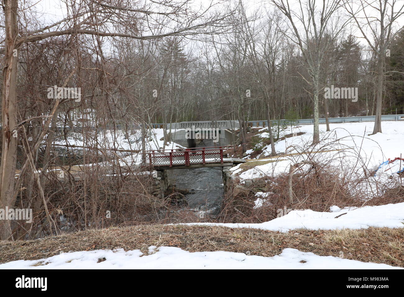 Walking bridge in Upton,Ma Stock Photo - Alamy
