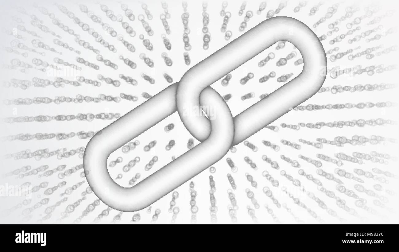 Blockchain Vector. Blockchain Hyperlink Symbol. Link Web Chain Internet ...