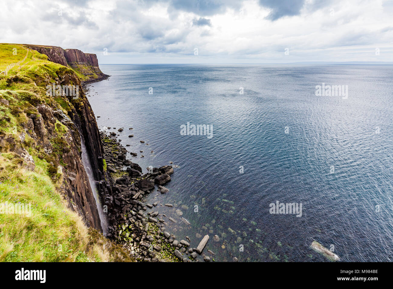 United Kingdom, Scotland, Isle of Skye, cliff coast, Kilt Rock ...