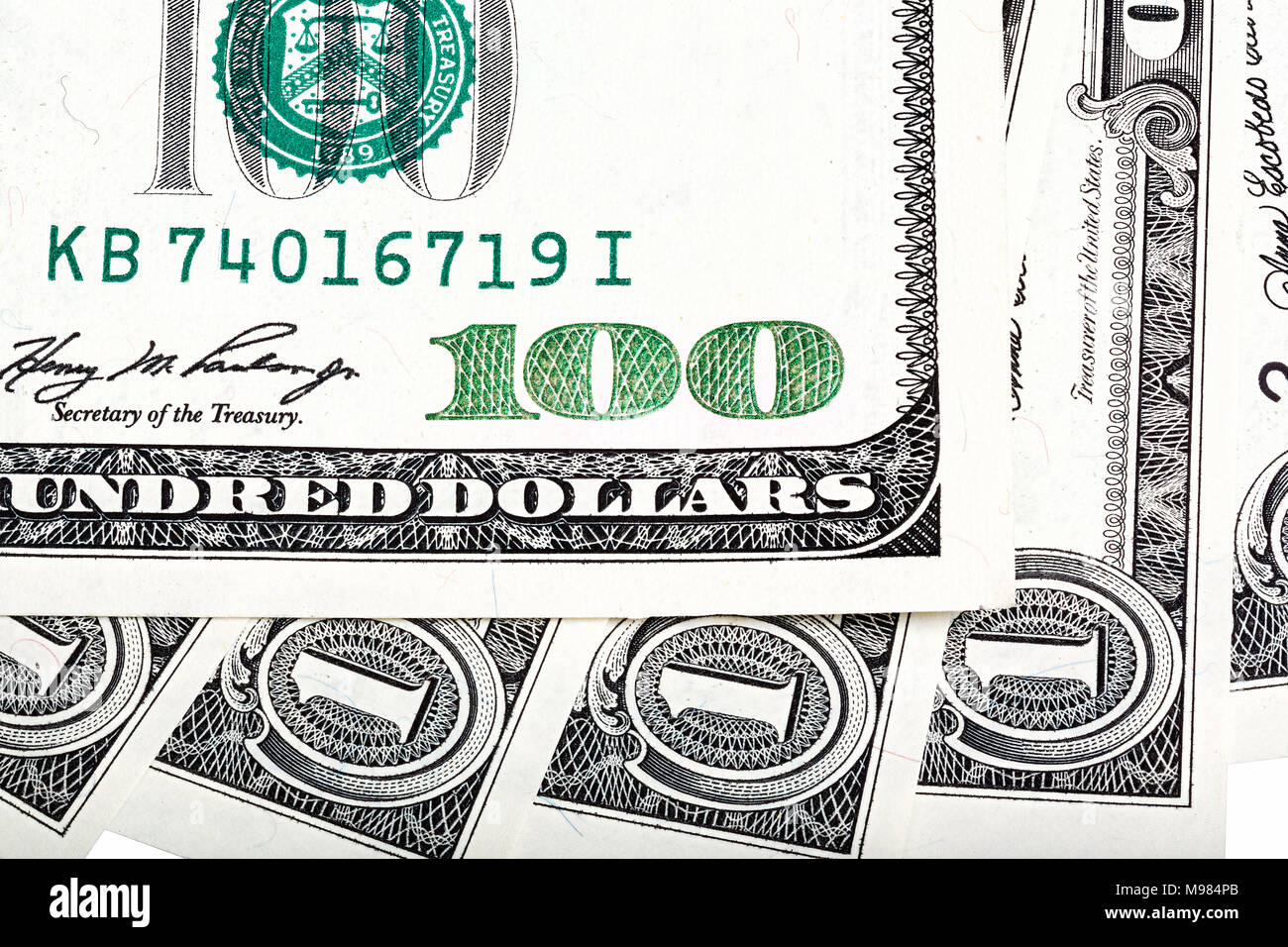 100 dollar bills pattern hi-res stock photography and images - Alamy