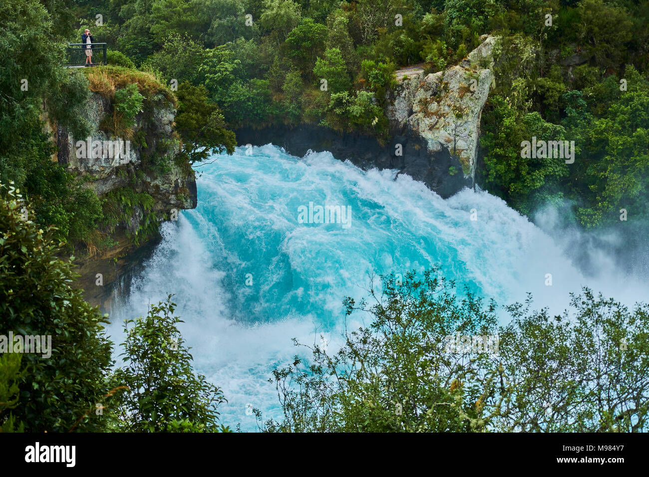 New Zealand, North Island, Waikato River, Huka Falls Stock Photo - Alamy