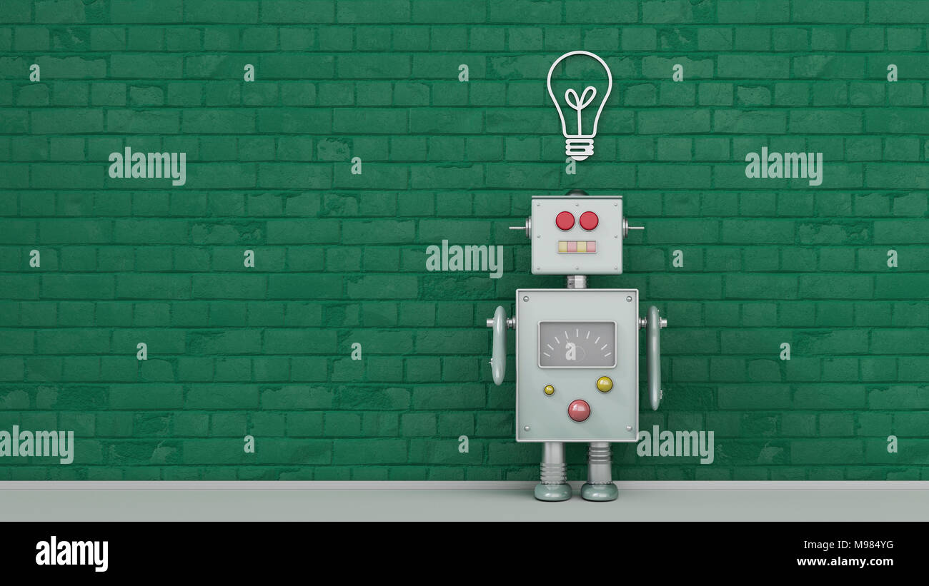 Robot standing on wall hi-res stock photography and images - Alamy