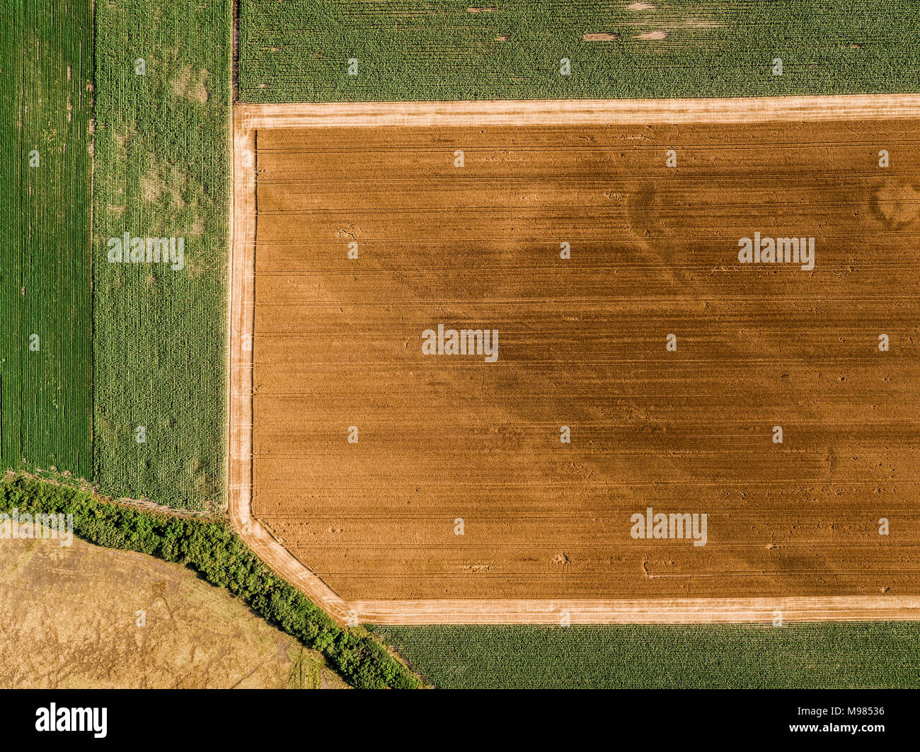 Aerial view agricultural fields summer hi-res stock photography and ...