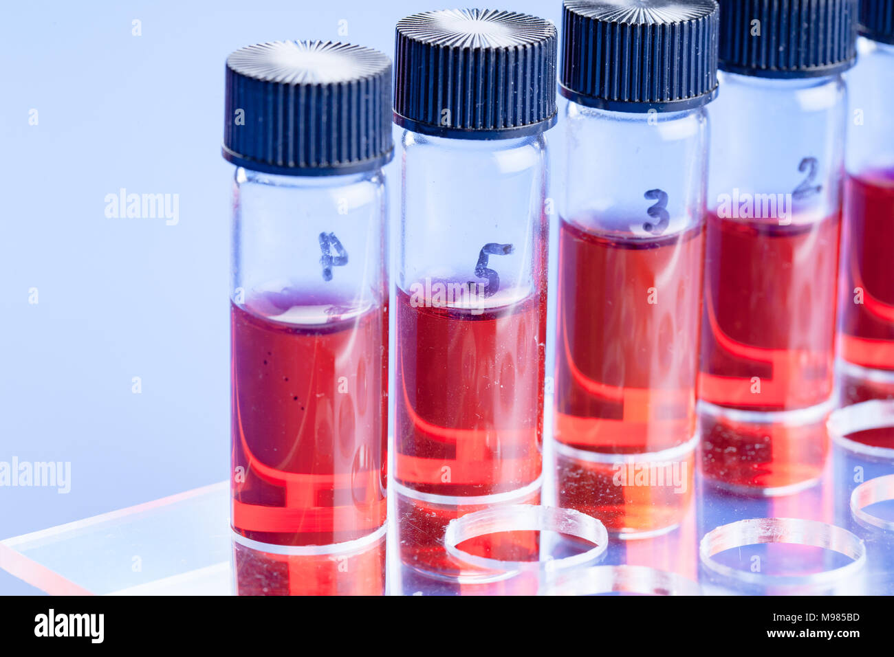 Blood test red tube report hi-res stock photography and images - Alamy