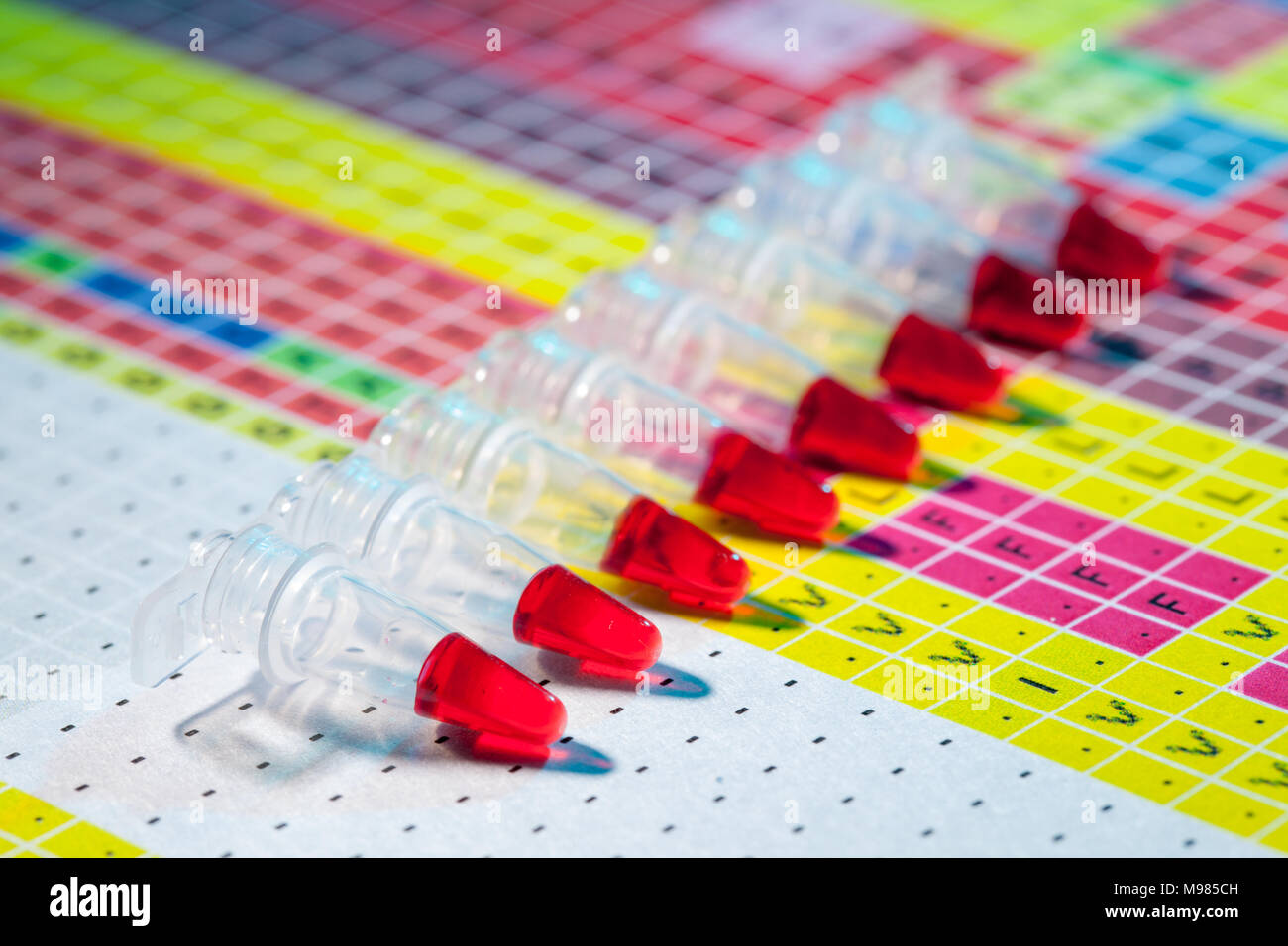 Bio samples for genetic analysis Blood In tube for laboratory analysis ...
