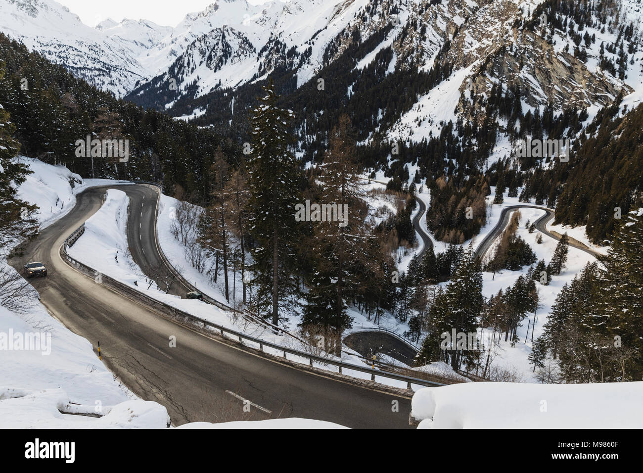 Switzerland, Engadin, Maloja Pass seen from above Stock Photo - Alamy