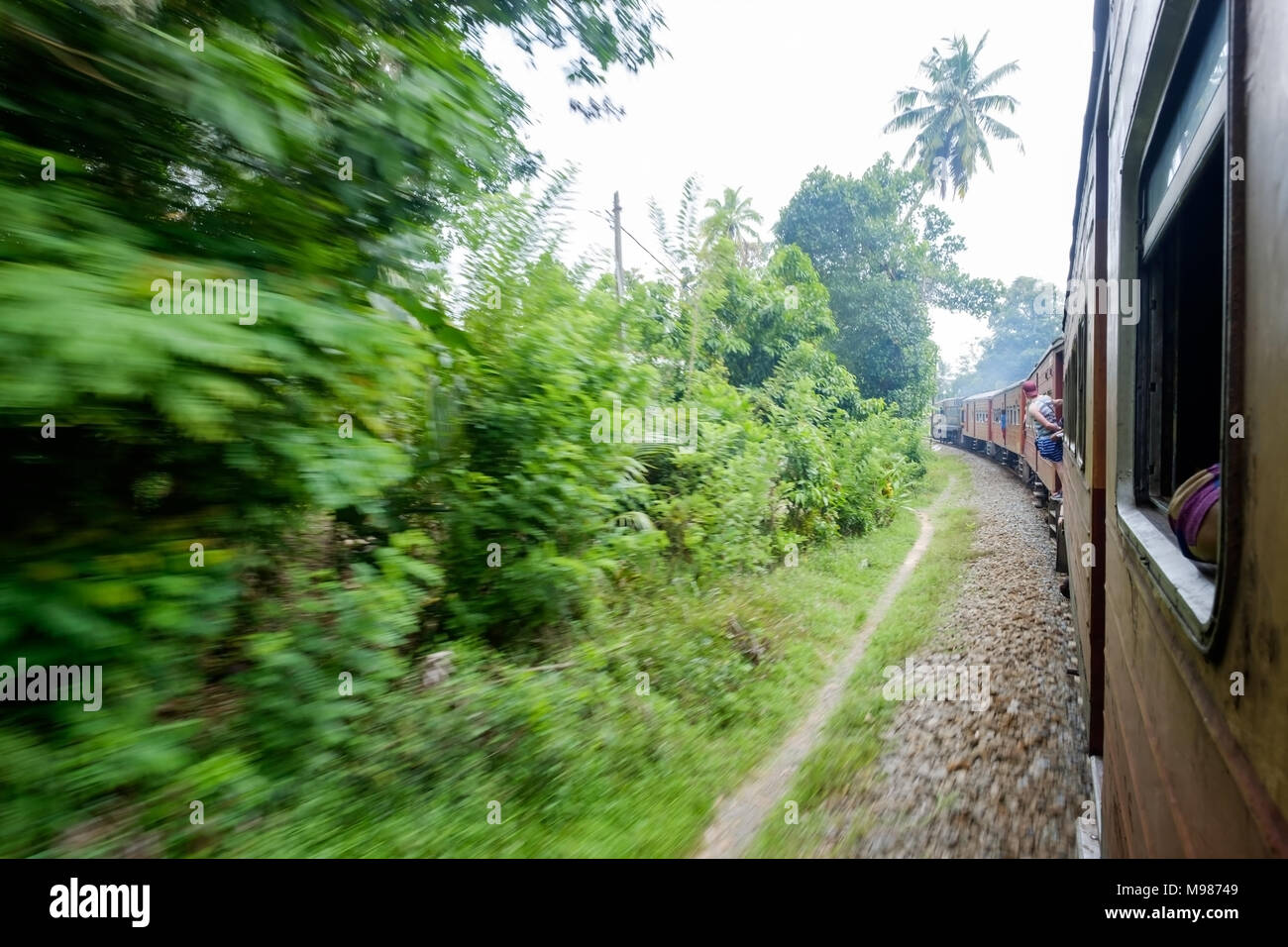 Moving train window view hi-res stock photography and images - Alamy