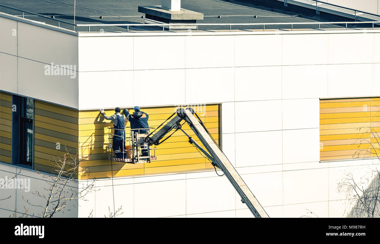 finisher men at their work Stock Photo - Alamy