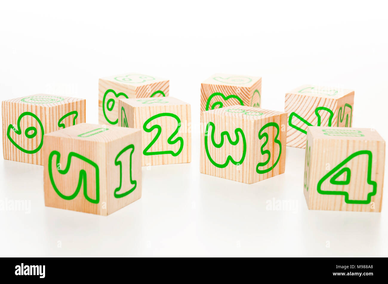 Wood carved numbers hi-res stock photography and images - Alamy