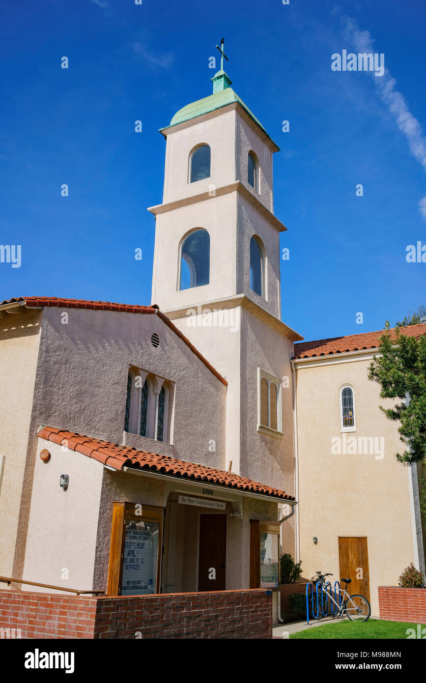 Exterior view of the Bay Shore Community Congregational Church on at ...