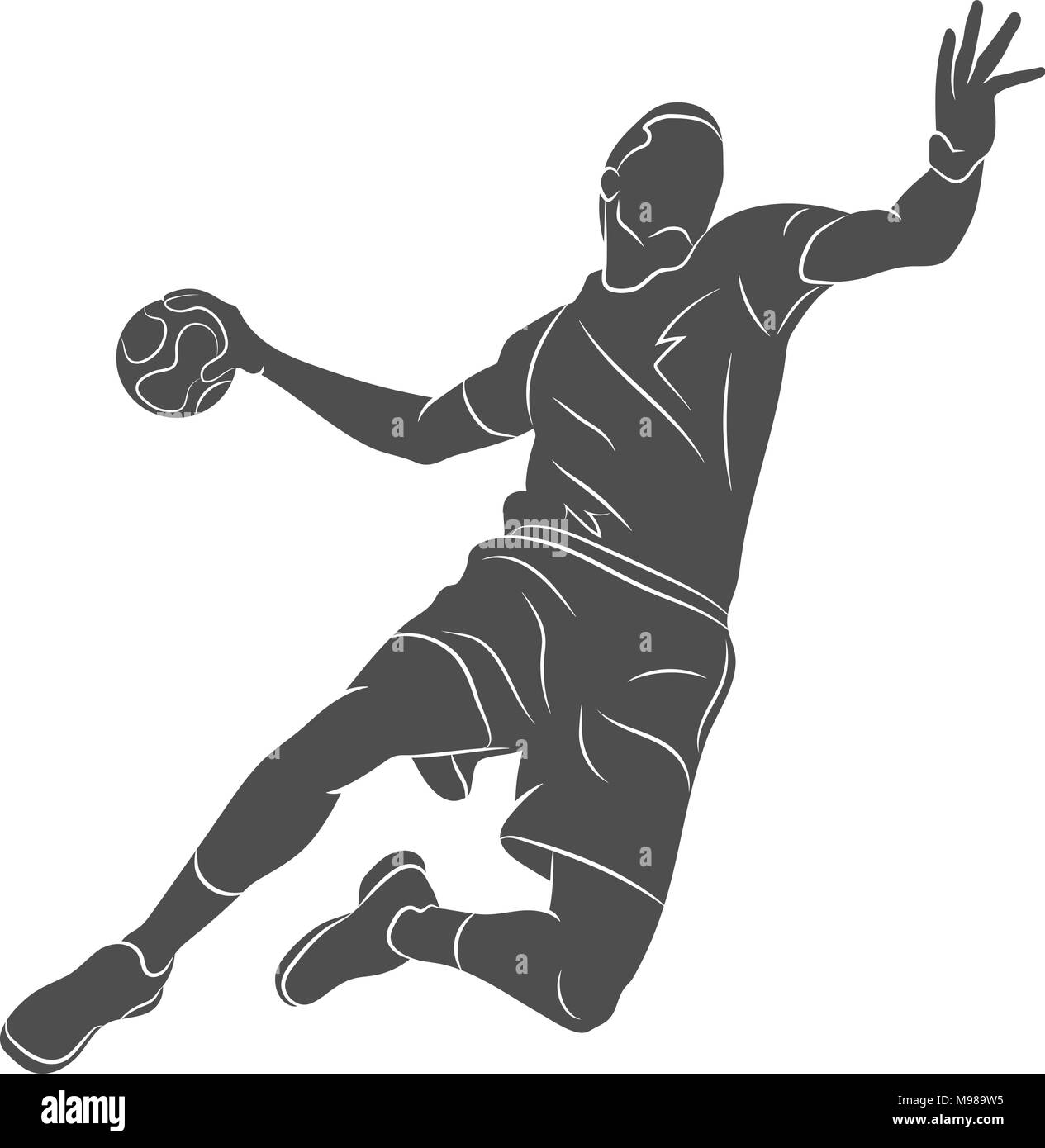 handball player abstract Stock Vector Image & Art - Alamy