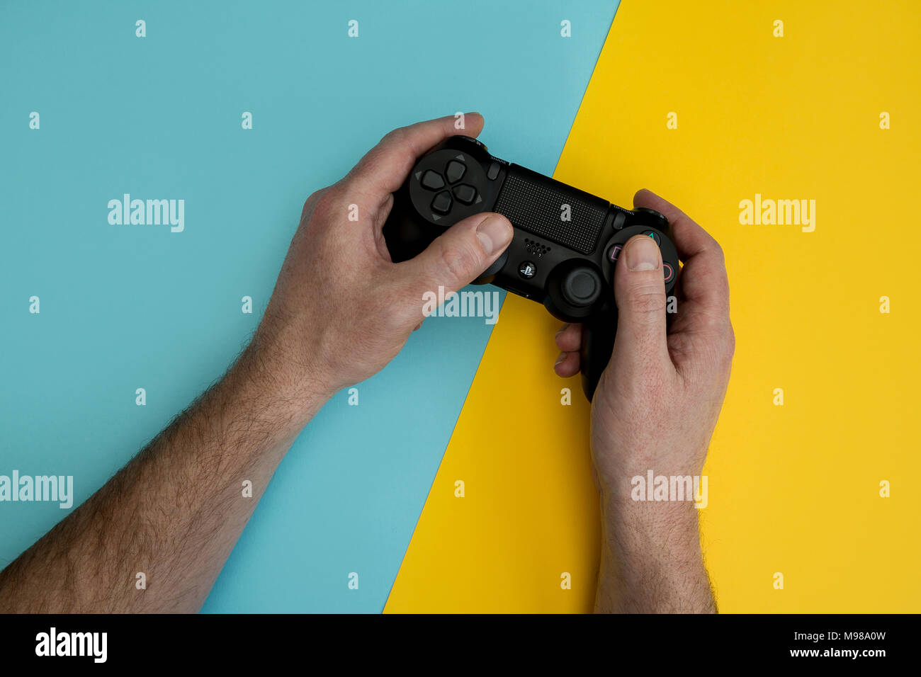 Male playstation controller hi-res stock photography and images - Alamy