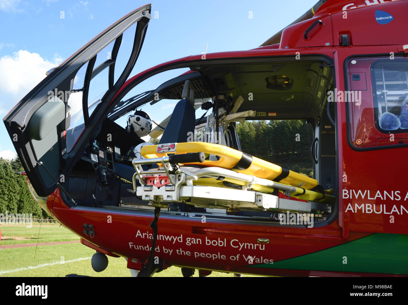 Close up view of the integrated sretcher assembly which fits into the ...