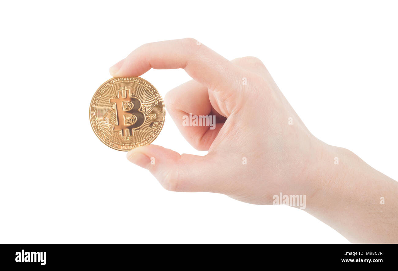 Woman holding bitcoin hi-res stock photography and images - Alamy
