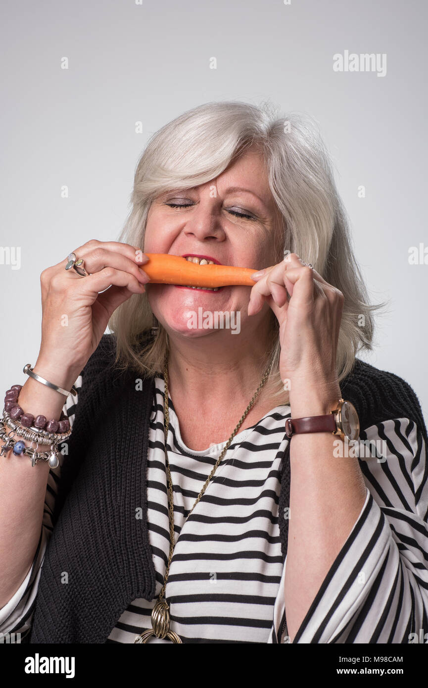 Female character eating healthy food hi-res stock photography and ...