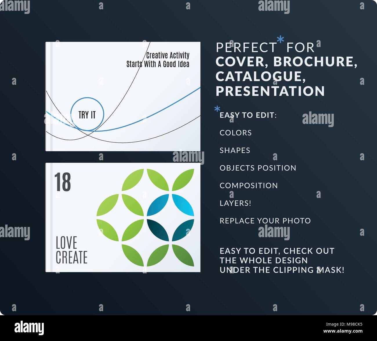 Presentation. Abstract vector set of modern horizontal templates Stock ...