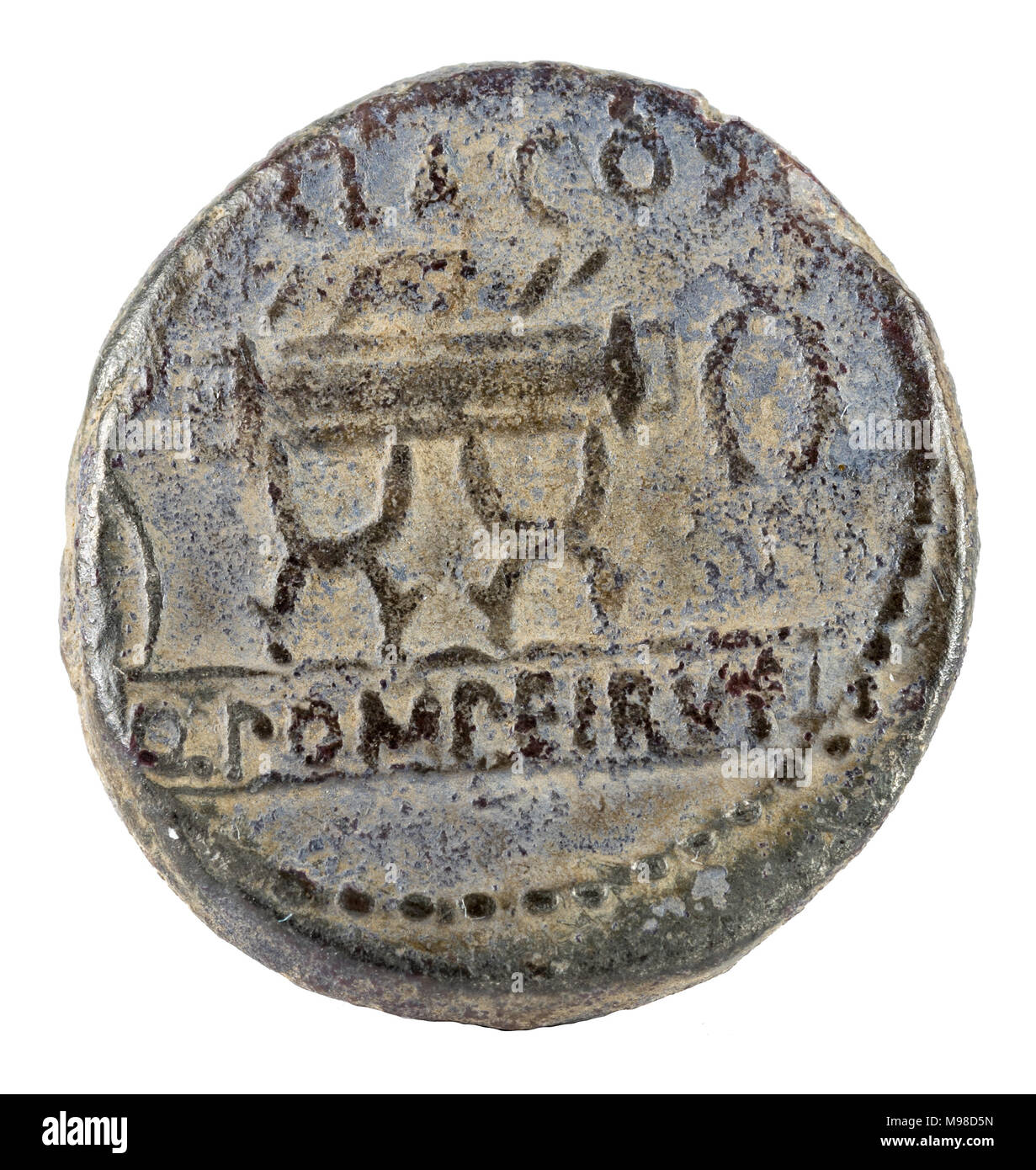 Roman Republic Coin. Ancient Roman silver denarius of the family ...