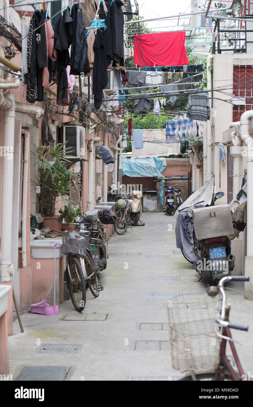 Suburban alley in Shanghai, China Stock Photo - Alamy