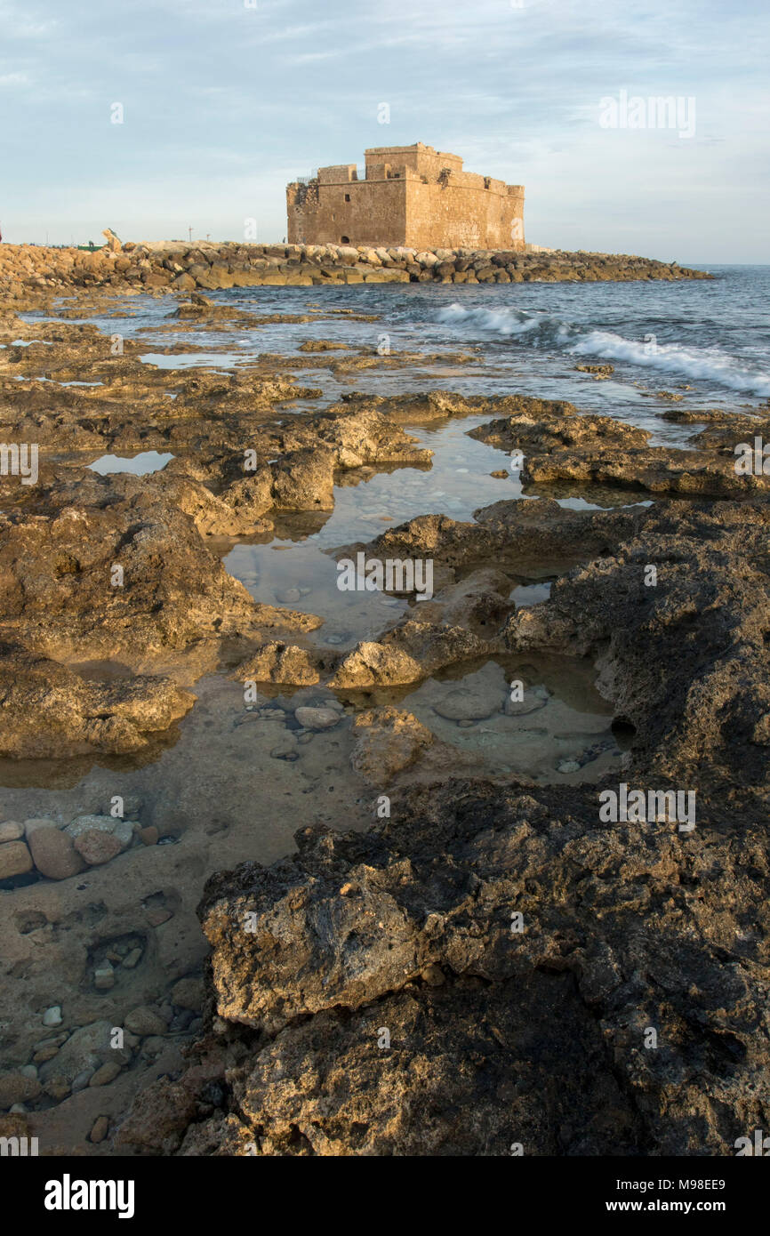 Paphos castle (fort) in paphos harbour kato paphos, from the ...