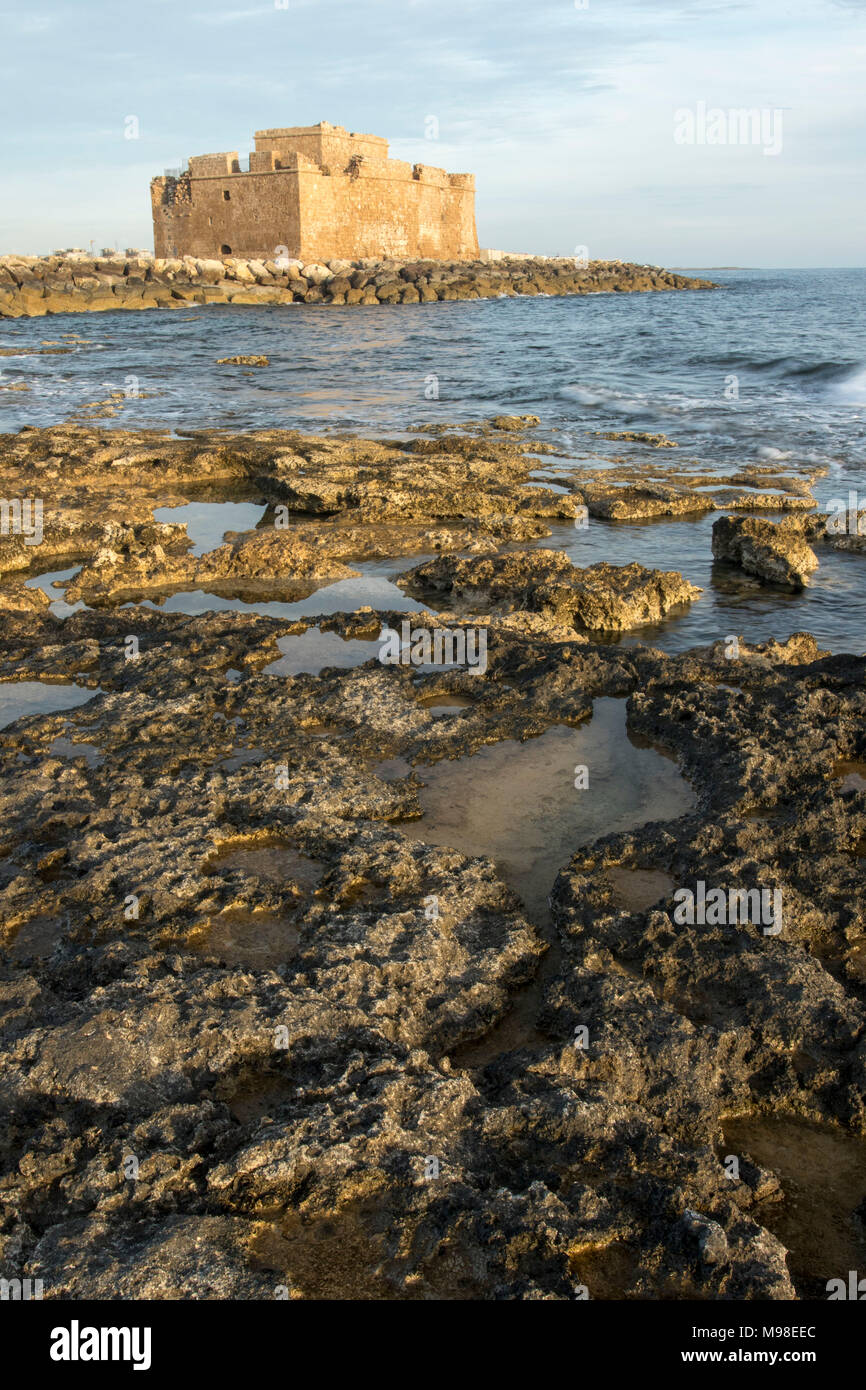 Paphos castle (fort) in paphos harbour kato paphos, from the ...