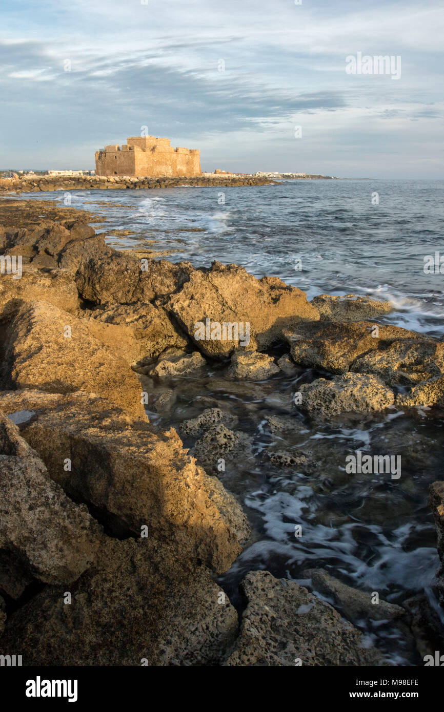 Paphos castle (fort) in paphos harbour kato paphos, from the ...