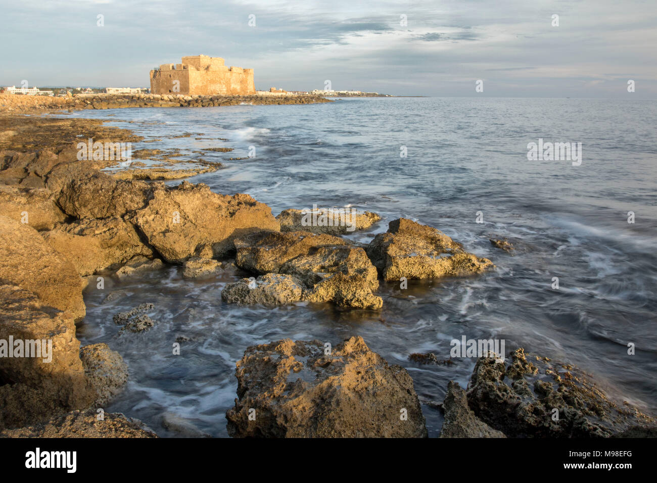 Paphos castle (fort) in paphos harbour kato paphos, from the ...