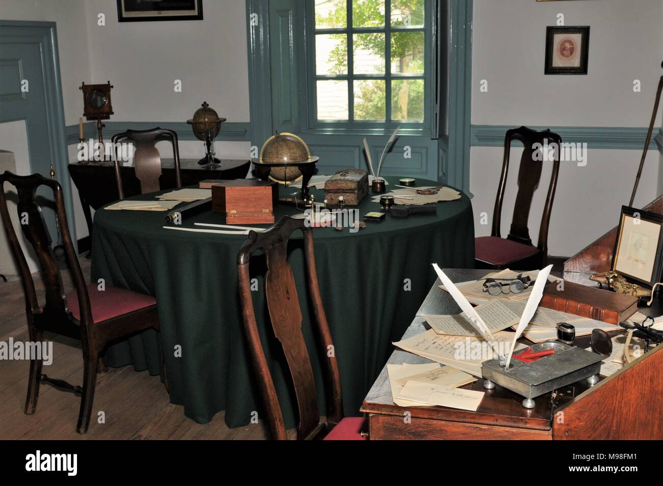 The office of George Wythe in the Wythe House, Colonial Williamsburg ...