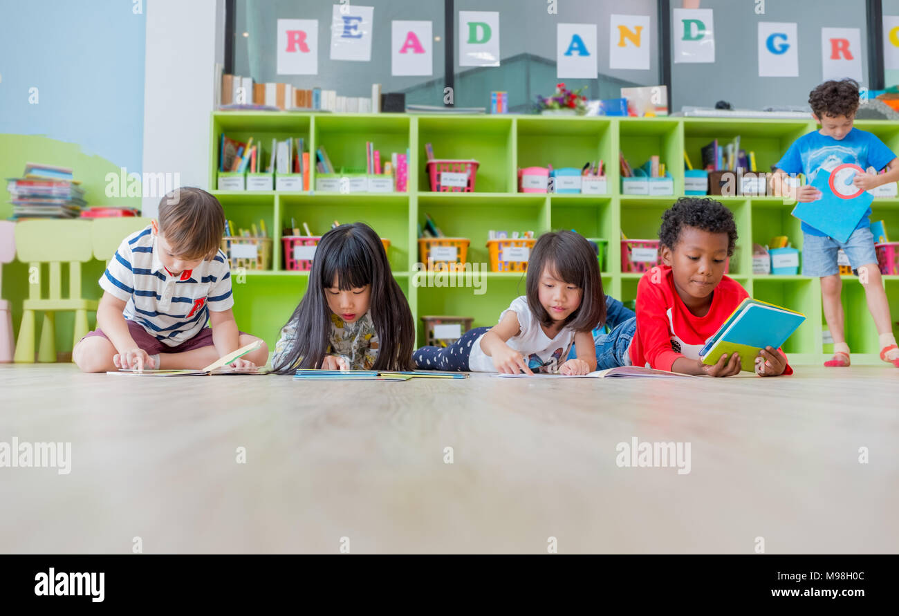 On classroom floor group kindergarten hi-res stock photography and ...