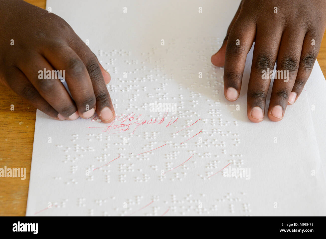 Children braille reading hands hi-res stock photography and images - Alamy