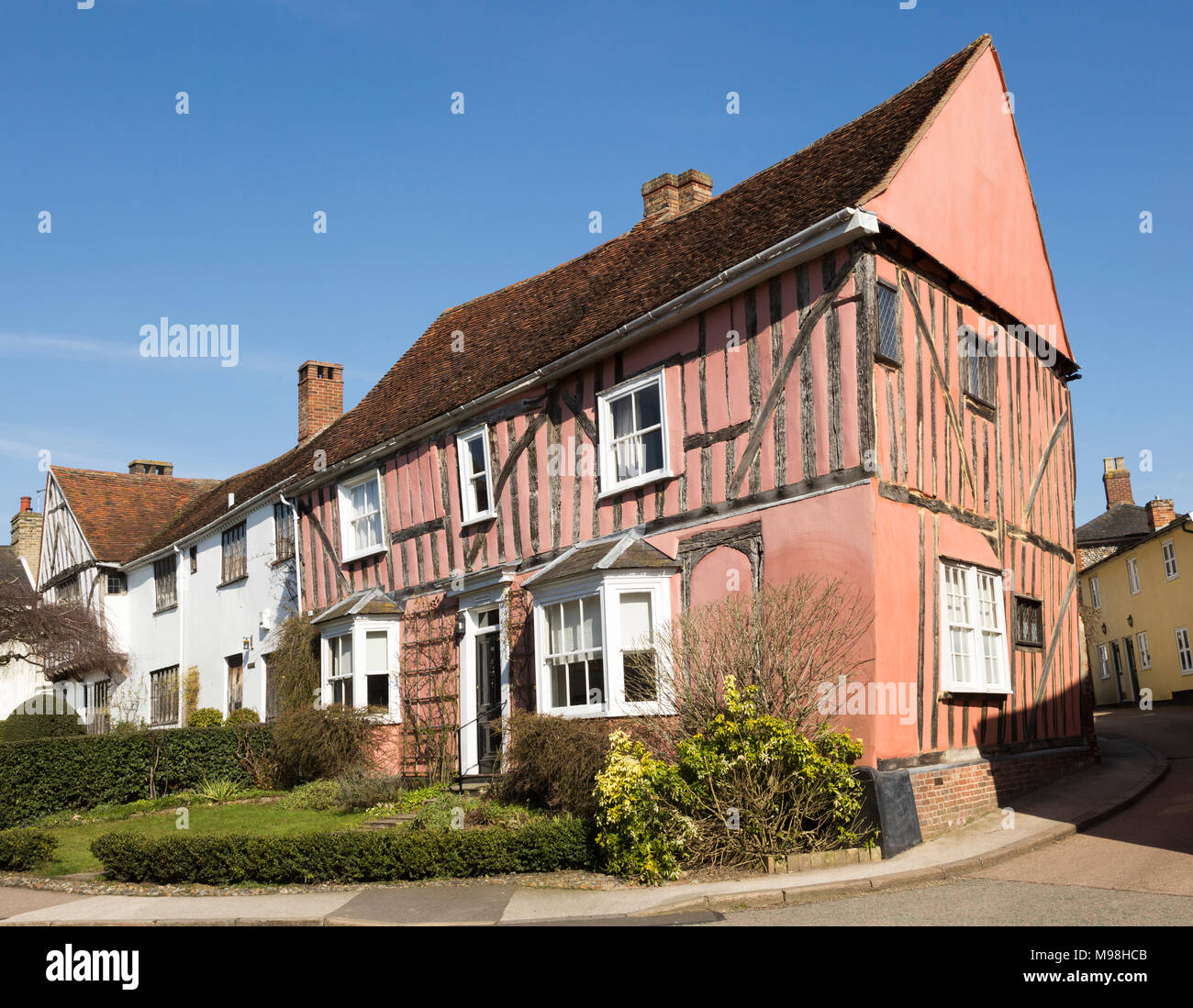 Historic half-timbered building house called Cordwainers, Lavenham ...