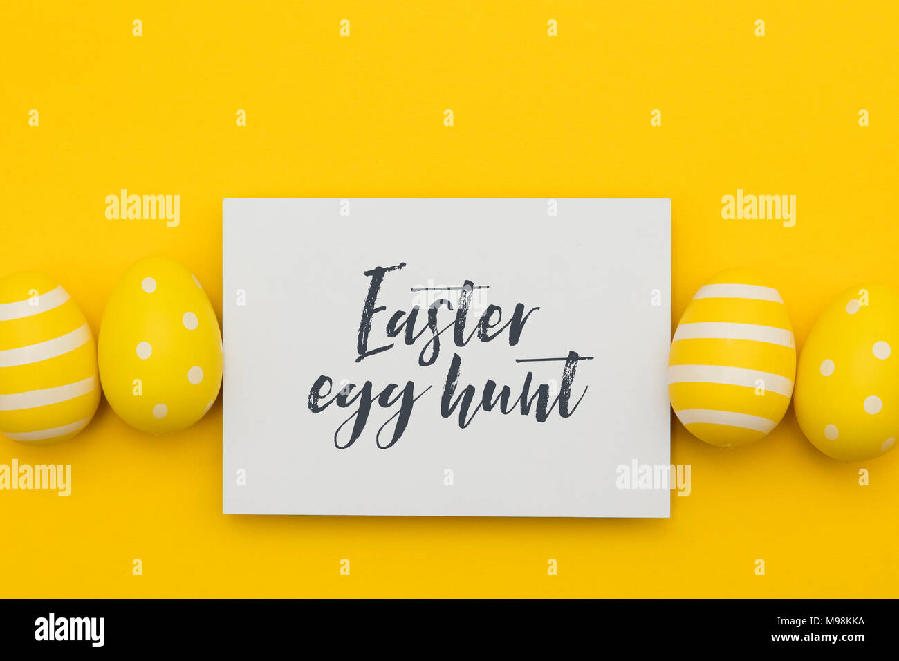 Colourful easter eggs with a handwritten easter message Stock Photo - Alamy
