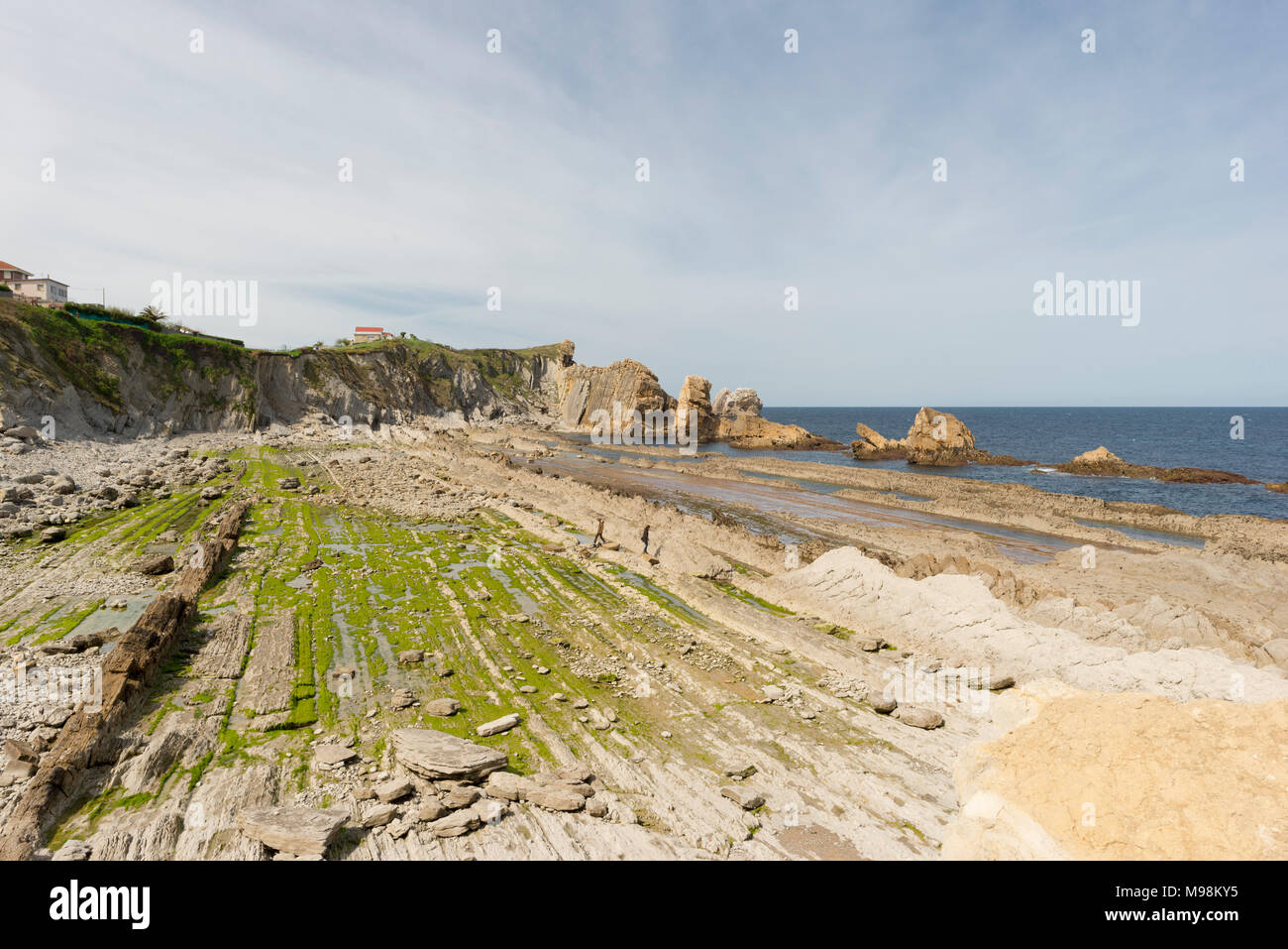 The beach of Arnia in Cantabria, Spain Stock Photo - Alamy