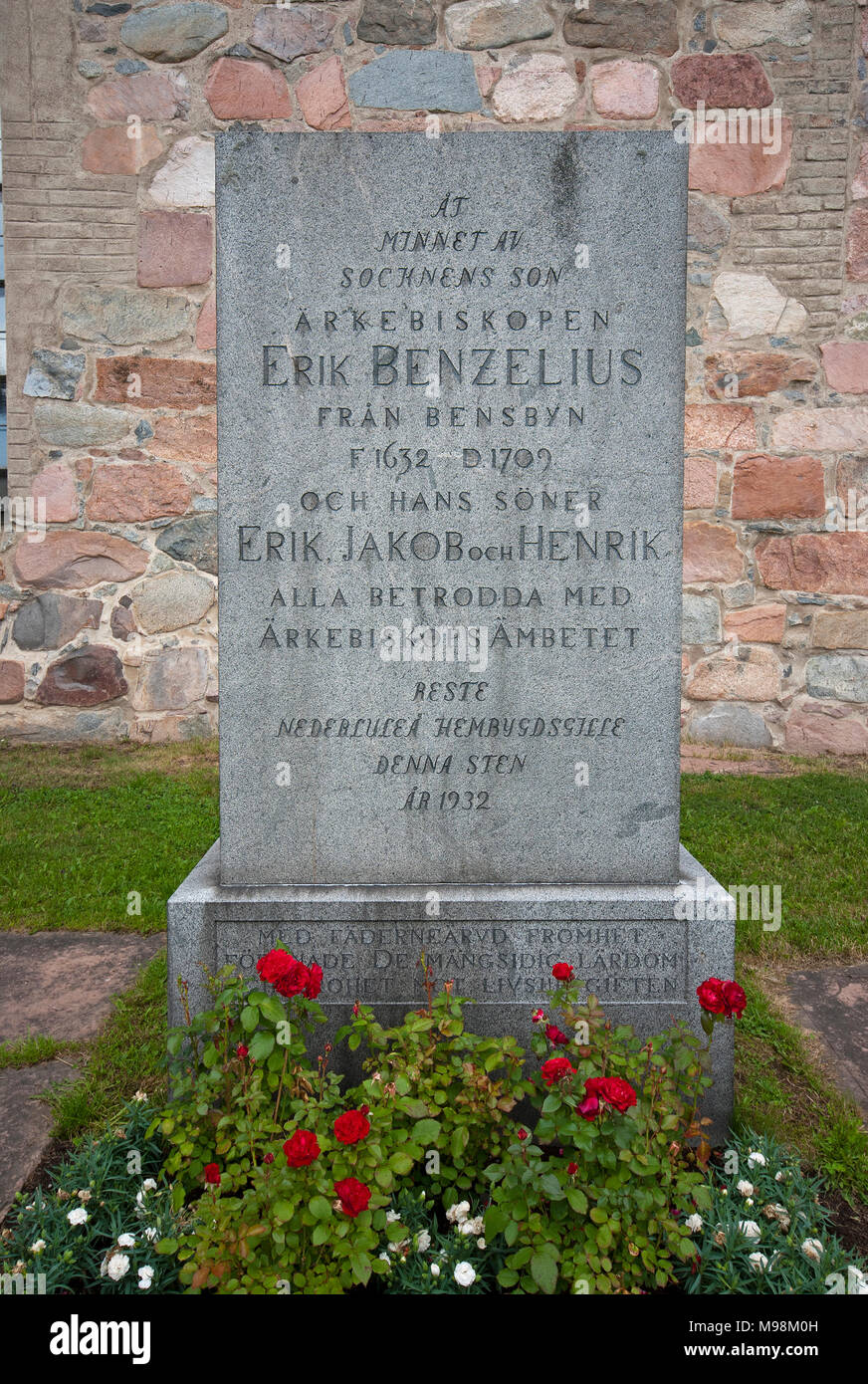 Tomb of Erik Benzelius the Elder (Lulea 1632 - Uppsala 1709), Lulea ...