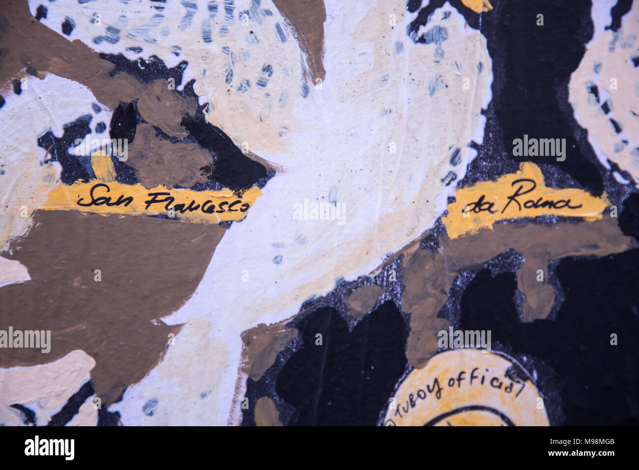 Roma, Italy. 23rd Mar, 2018. Murals with former AS Roma captain ...