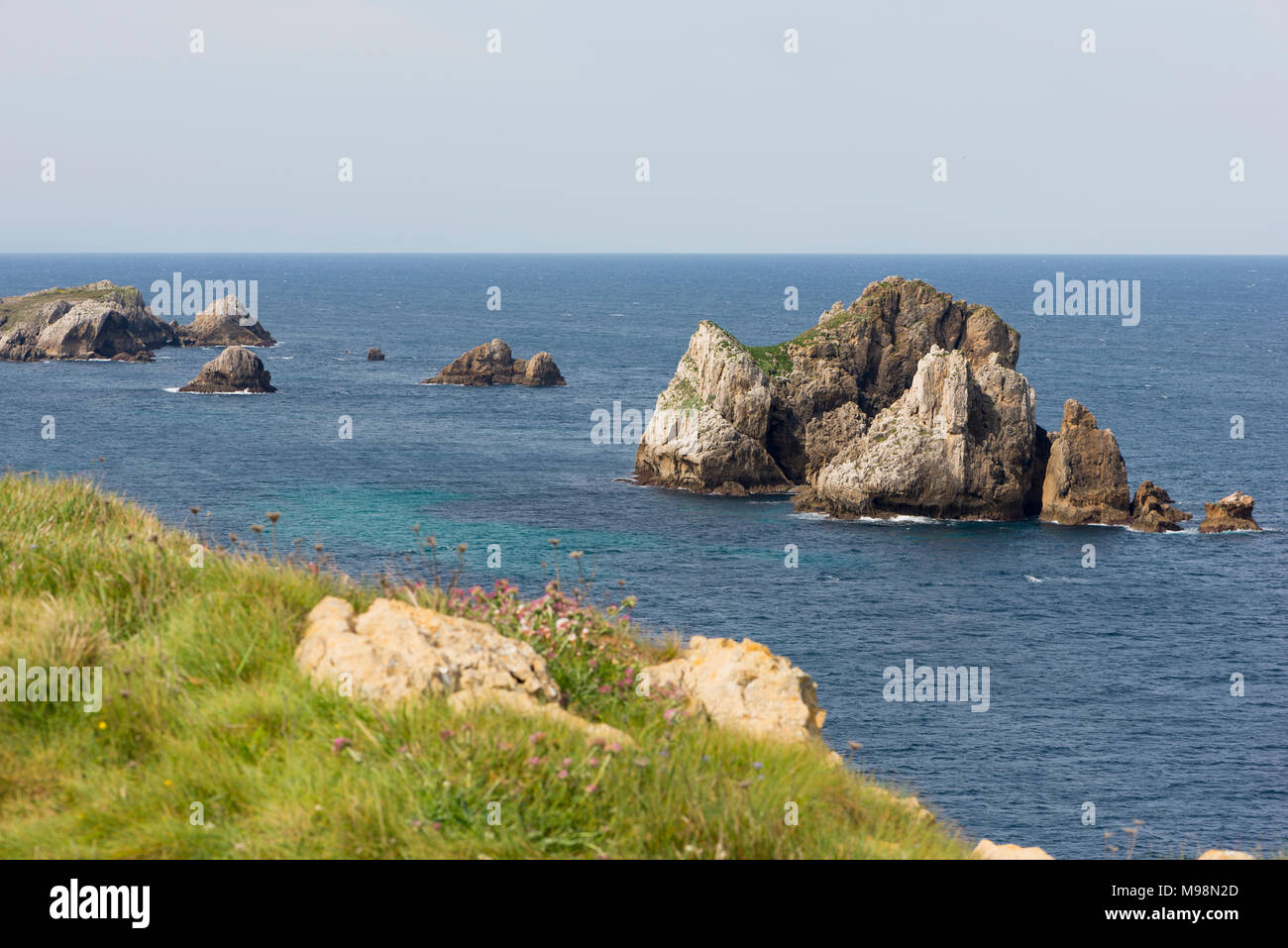 The beach of Arnia in Cantabria, Spain Stock Photo - Alamy