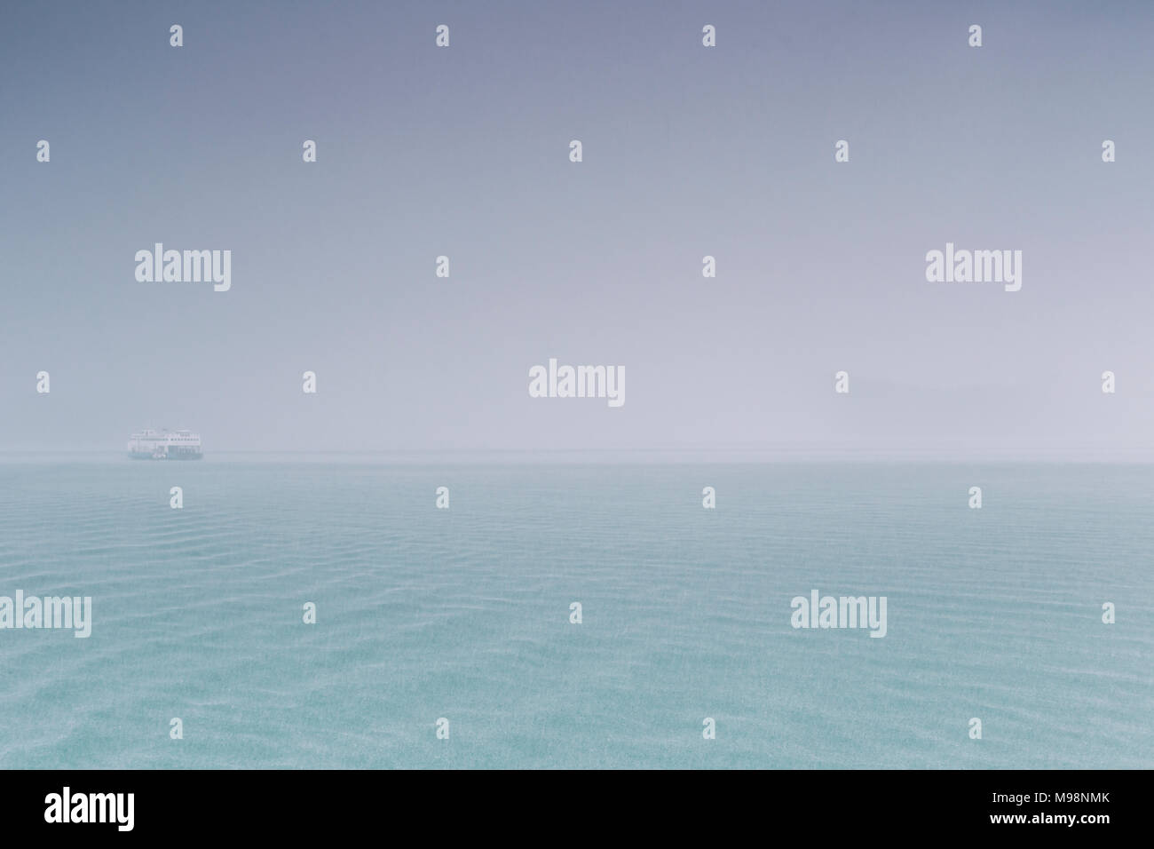 Blurred of the boat float in the sea, In the rainy day Stock Photo - Alamy