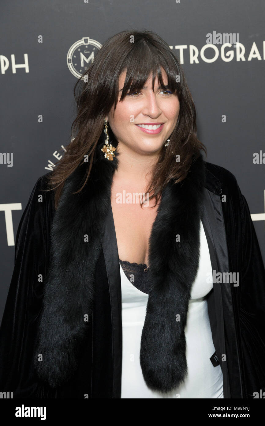 New York, United States. 22nd Mar, 2018. Emily Warren wearing coat by ...