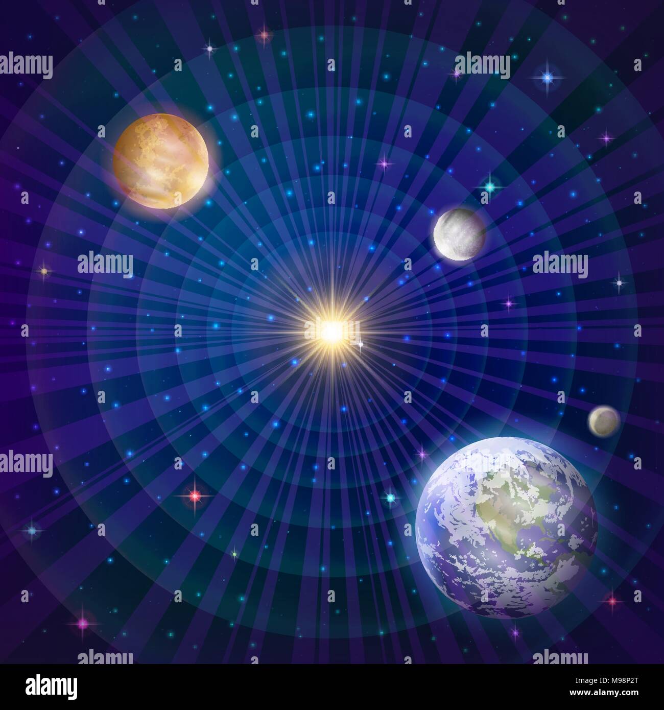 Planets of Solar System Stock Vector Image & Art - Alamy