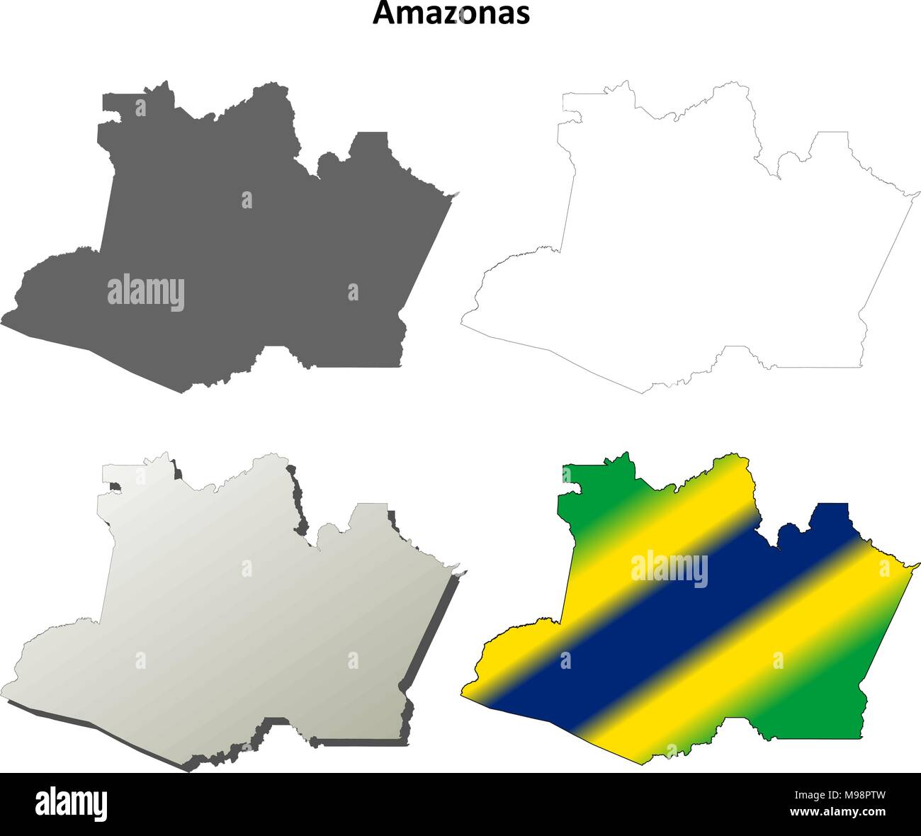 Blank amazonas map Stock Vector Images - Alamy