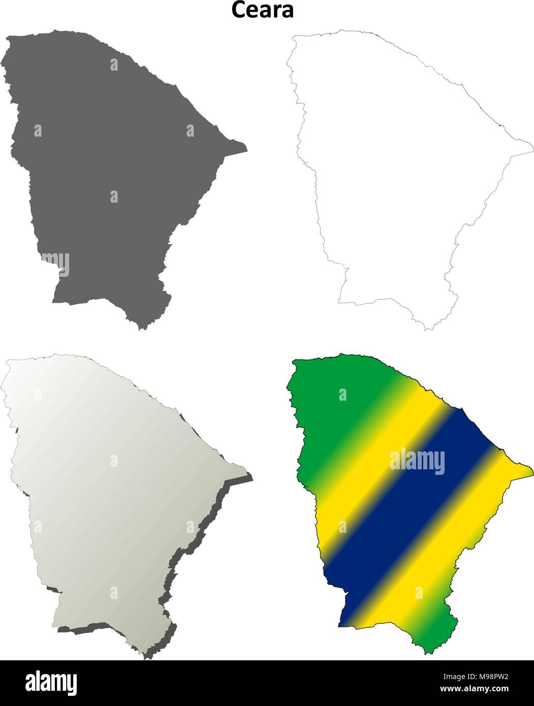 Ceara eps map hi-res stock photography and images - Alamy