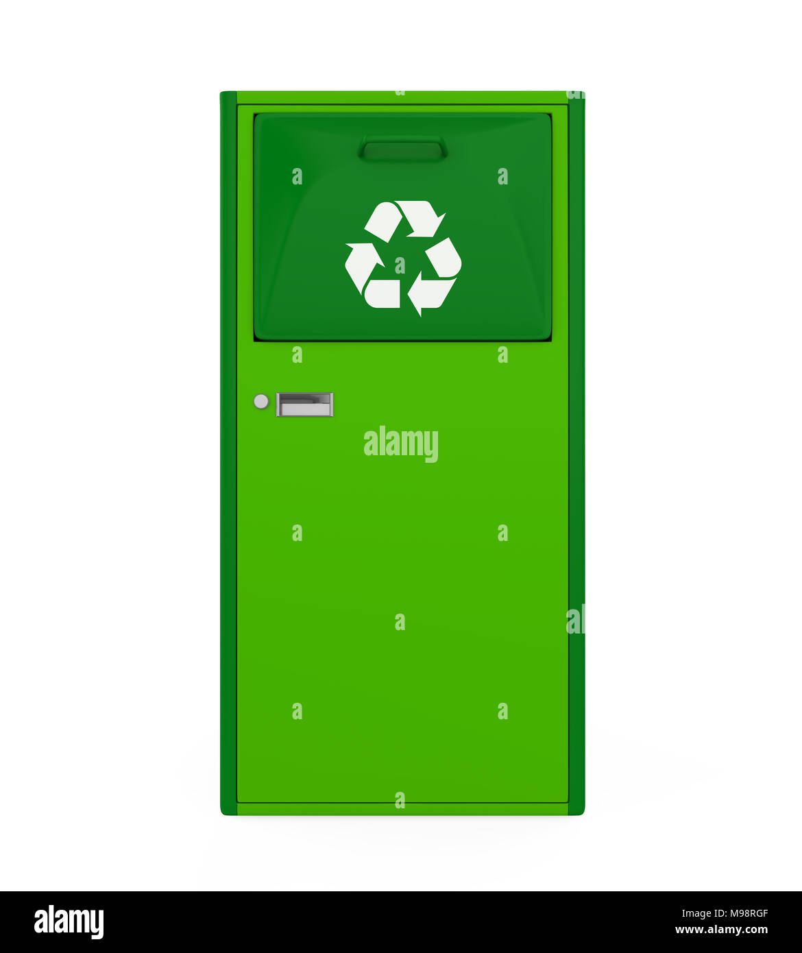 Garbage Trash Bin with Recycle Symbol Isolated Stock Photo - Alamy