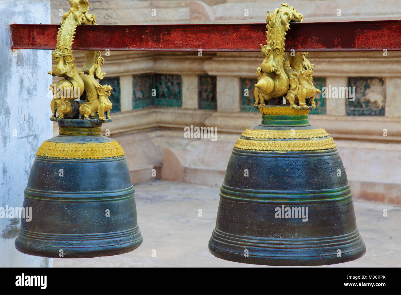 Myanmar, Burma, Bagan, Ananda Temple, bells Stock Photo - Alamy