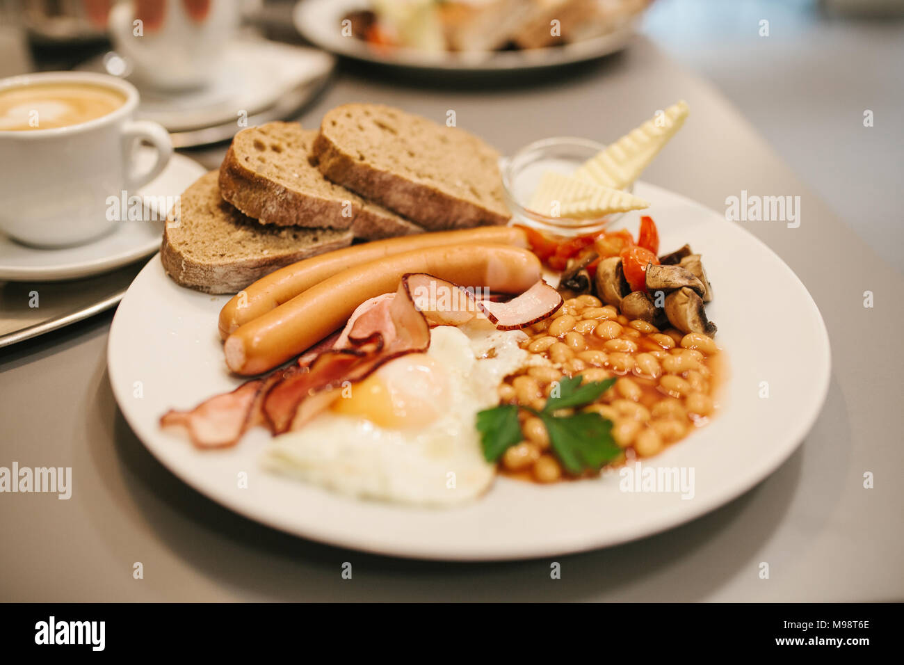 Traditional English breakfast. National food. A world-famous dish that ...