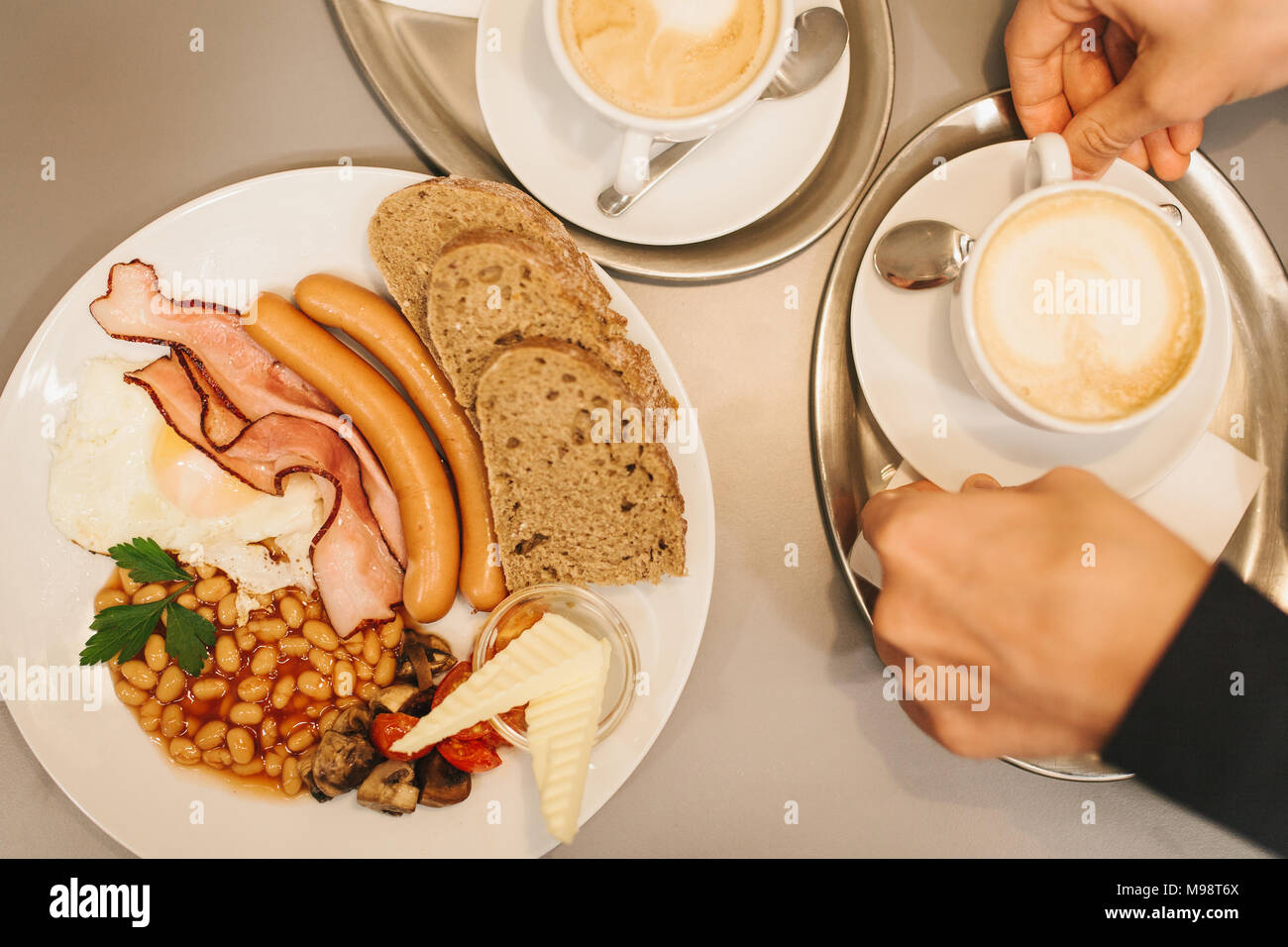 Traditional English breakfast. National food. A world-famous dish that ...
