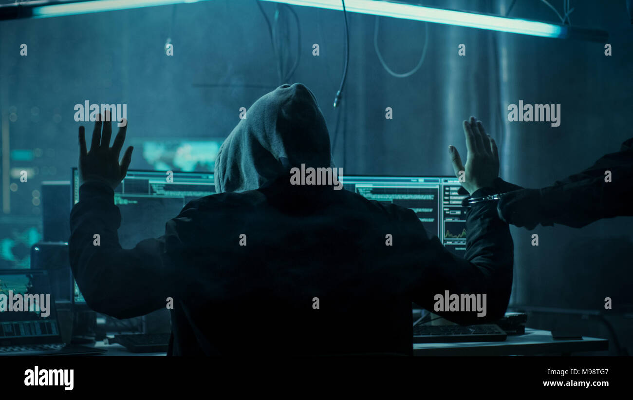 Fully Armed Special Cybersecurity Forces Soldier Arrests and Handcuffs ...