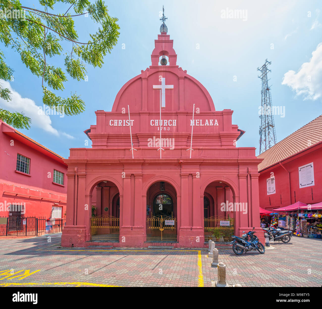 Malacca Christ Church And Dutch Square In Malacca Town Malaysia Stock