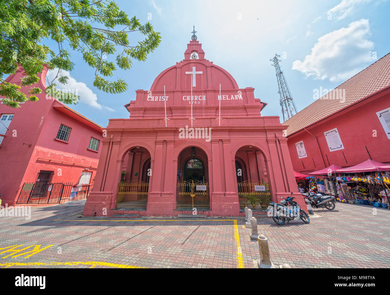 Malacca Christ Church And Dutch Square In Malacca Town Malaysia Stock